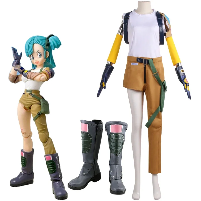 Disfraz-de-Bulma-para-mujer-y-ni-a-uniforme-de-cosplay-botas-traje-de ...