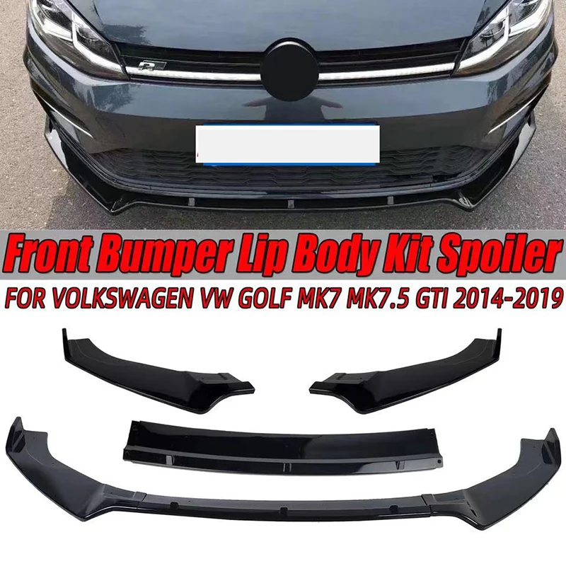 3pcs-Car-Front-Bumper-Splitter-Lip-Diffuser-Body-Kit-Spoiler-Guard-for ...