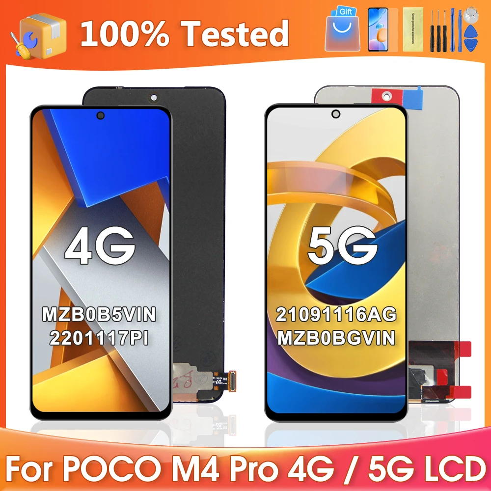 Super-AMOLED-For-Xiaomi-Poco-M4-Pro-4G-LCD-Display-Touch-Screen-For ...