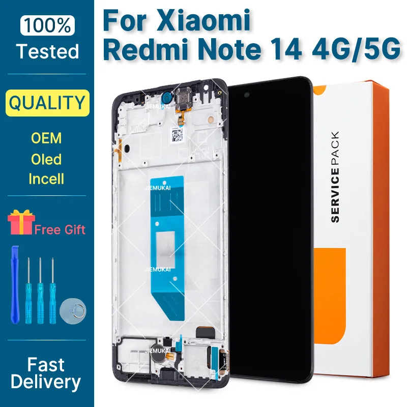 Display For Xiaomi Redmi Note 14 4G LCD Tested Premium Touch Screen ...