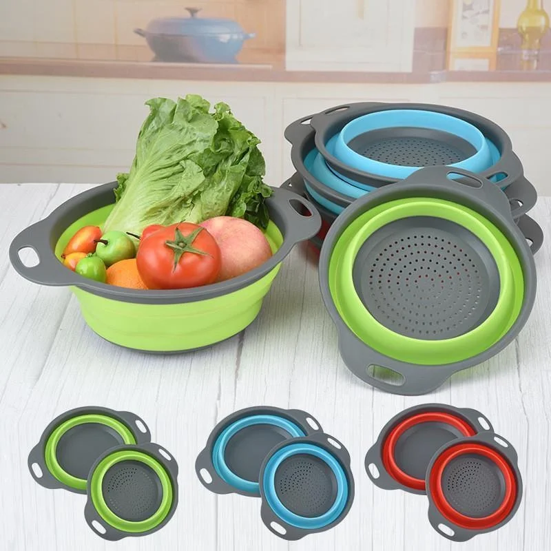 Foldable-Silicone-Colander-Fruit-Vegetable-Washing-Basket-Strainer ...