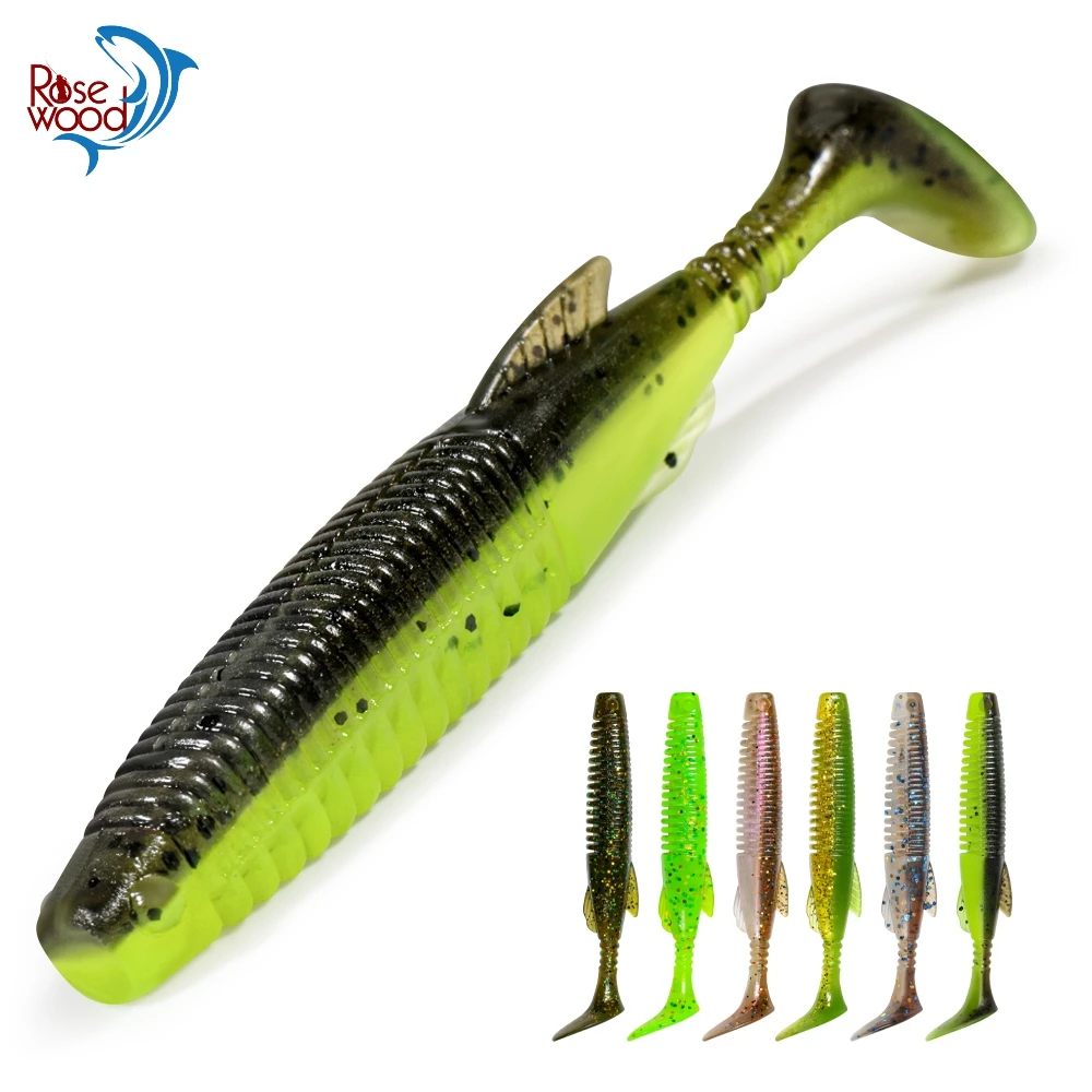 Rosewood TPR Floating Shad Bait 6cm 7.5cm Paddle T Tail Soft Fishing ...