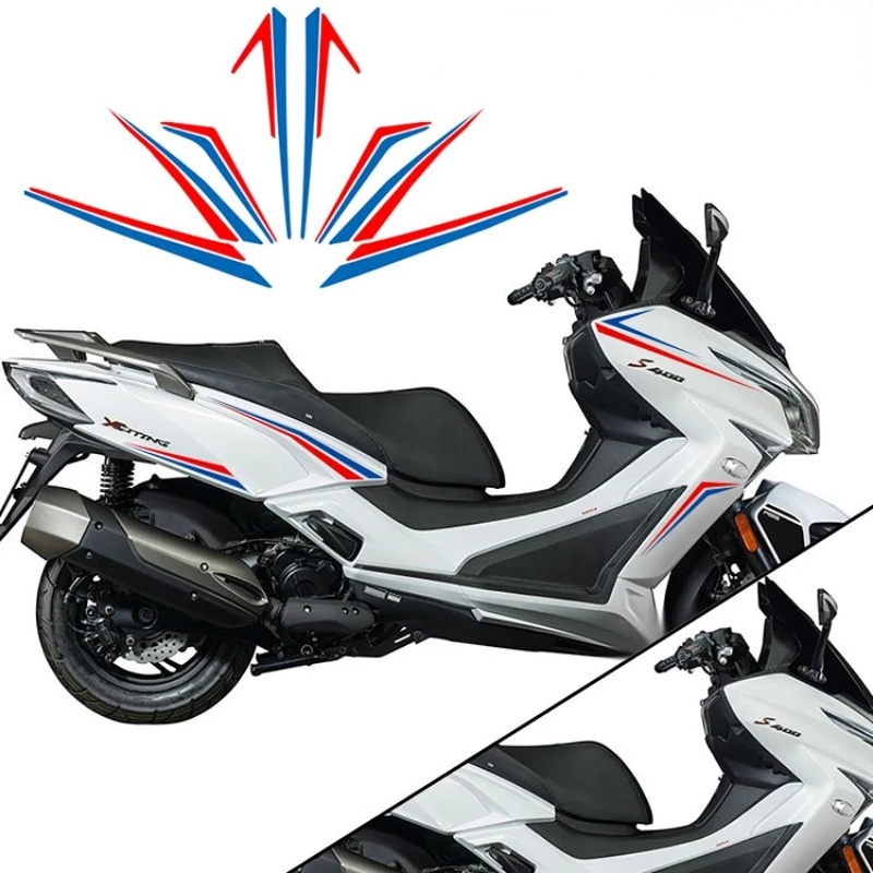 For KYMCO XCITING S400 Motorcycle Front Body Waterproof Decal Fairing ...