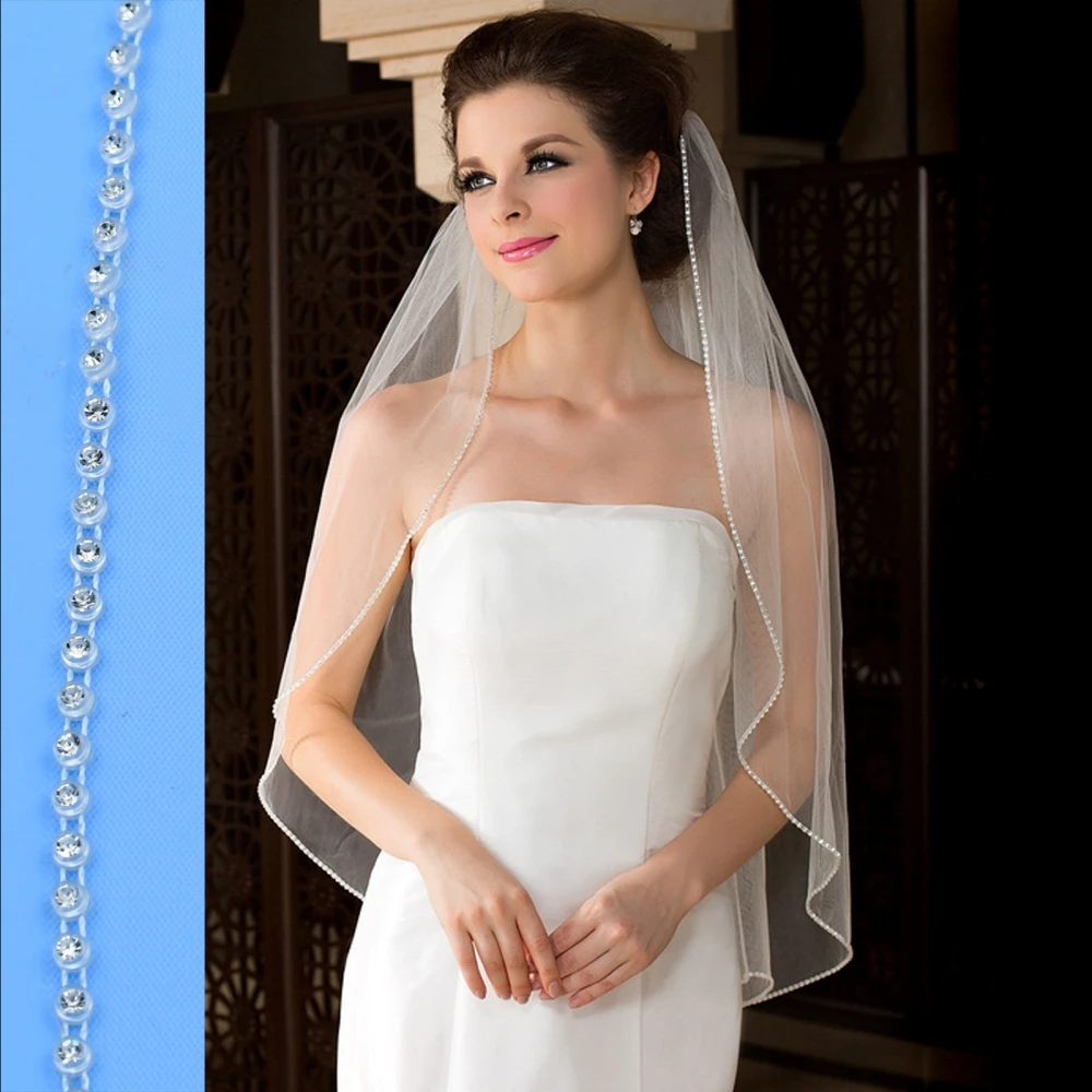 YouLaPan-V138-Bridal-Veils-Silver-Rhinestone-Beaded-Edge-Wedding-Veils ...