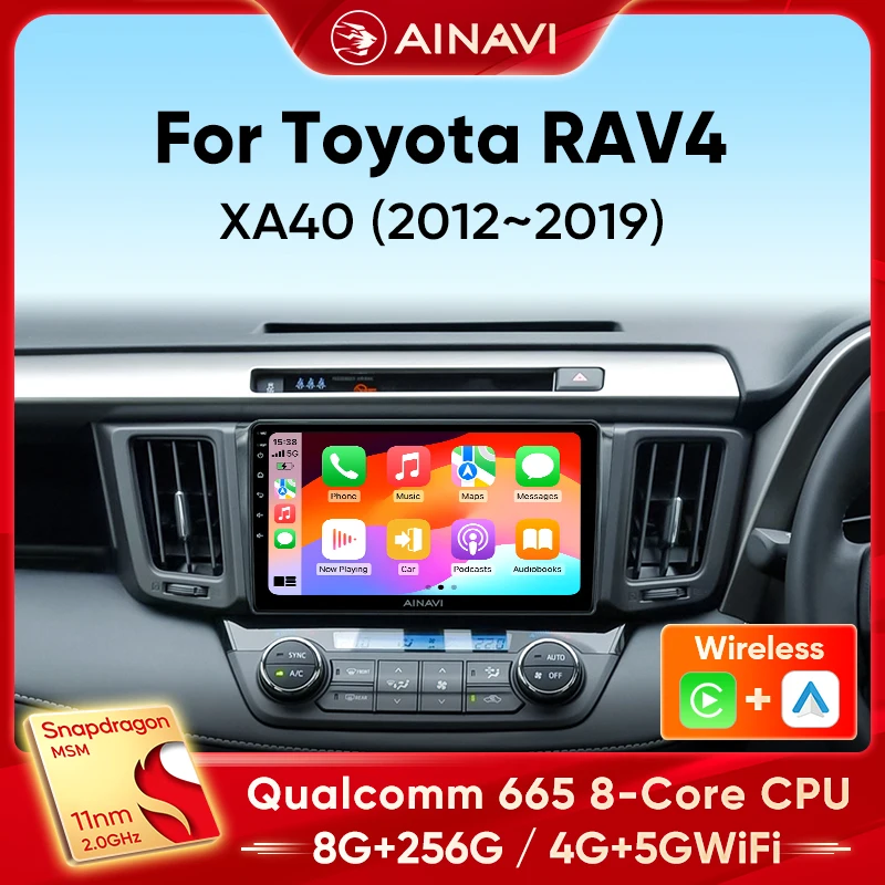 Ainavi-Car-Radio-Multimedia-Player-For-Toyota-RAV4-RAV-4-XA40-2013-2019 ...