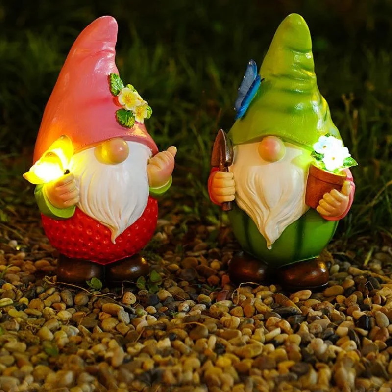 Watermelon-Faceless-Dwarf-Sculpture-Resin-Solar-Lamp-Ornaments-Outdoor ...