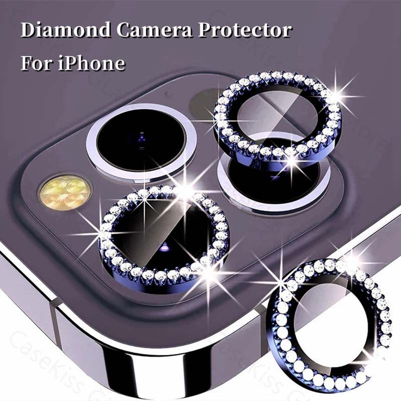 Iphone 14 Pro Max Metal Ring Camera Lens Protector - Diamond Camera ...