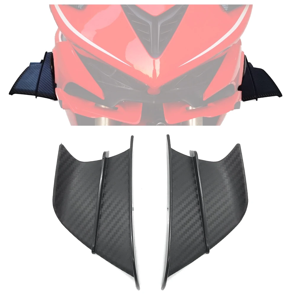 Carbon-Fiber-Pattern-Motorcycle-Side-Winglets-Aerodynamic-for-ducati ...