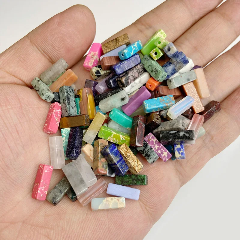 4x13mm-Square-Tube-Bead-Natural-Stone-Lapis-Agates-Rectangle-Flat-Beads ...