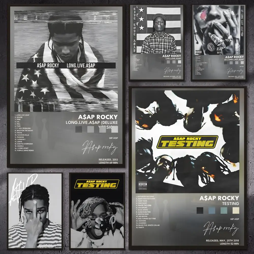 American Rapper Singer A-ASAP Rocky Poster Versatile HD Waterproof Wall ...