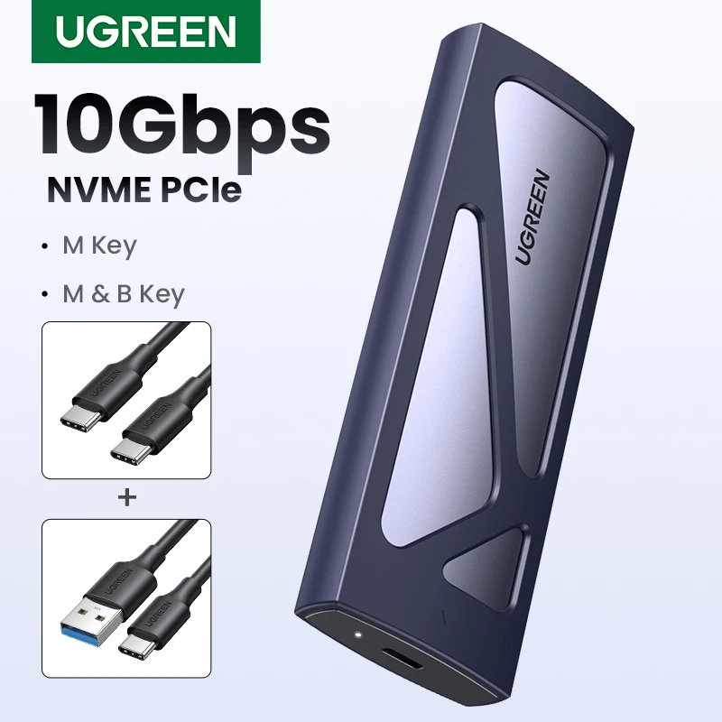 UGREEN M2 SSD Case NVMe 10Gbps SSD Adapter USB C 3.2 Gen2 Tool-Free ...