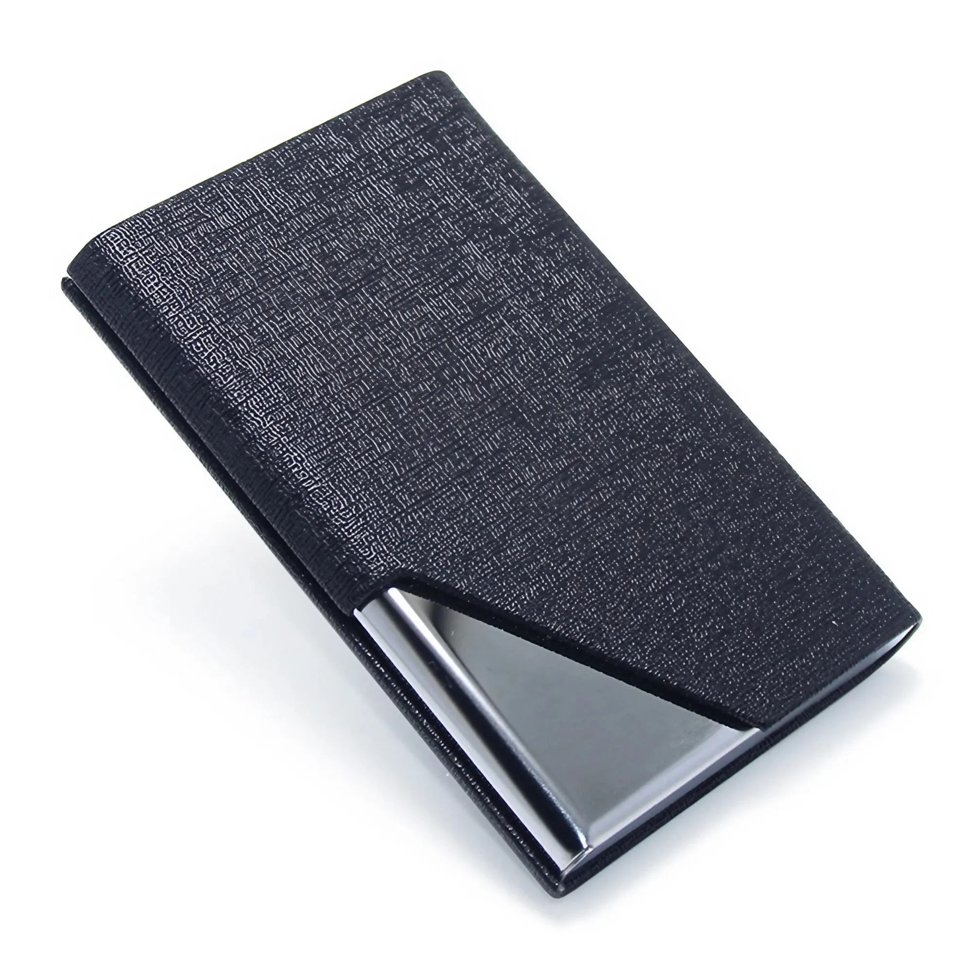 Metal Business Card Holder - Waterproof PU Leather Stainless Steel Card ...