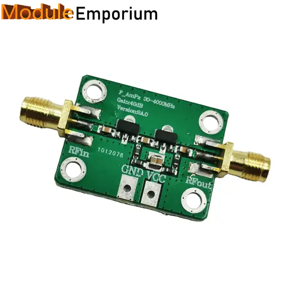 저잡음 증폭기 LNA 보드 모듈, 30-4000mhz RF 광대역 증폭기, 이득 40dB, FM HF VHFf/UHF용 DC 5V