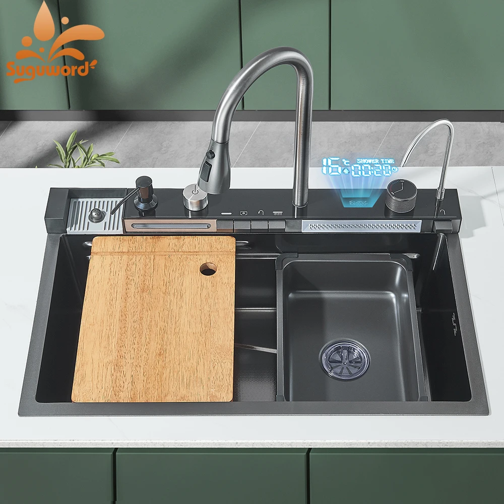 Kitchen-Sink-Faucet-Large-Integrate-Digital-Display-Multi-Function ...