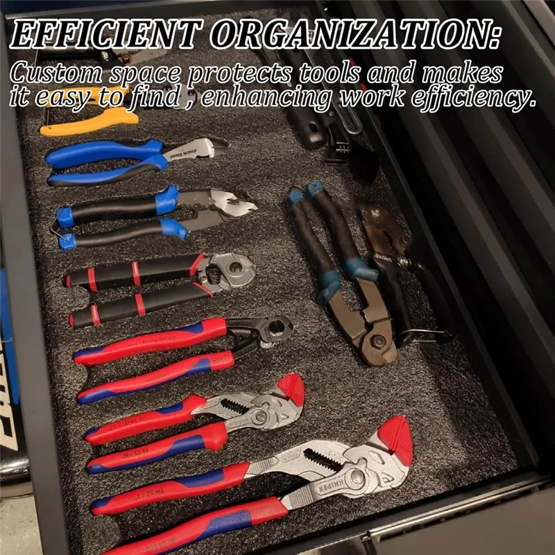 Fresh Tool Box Foam Set 18X12 X1 Inch Non Slip Adjustable Inserts For ...