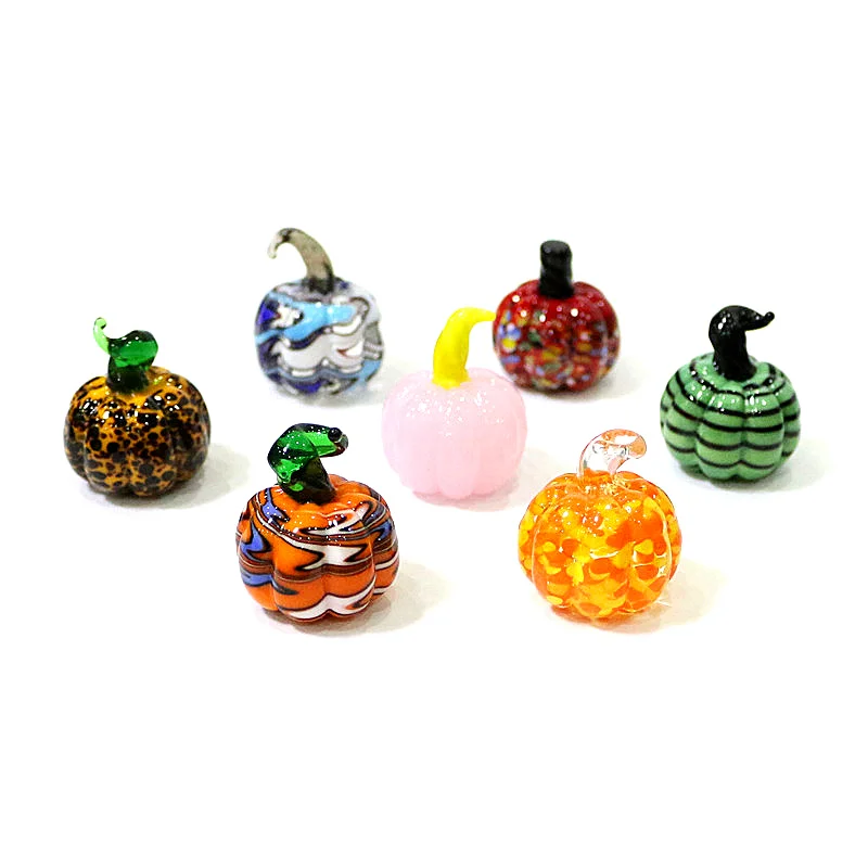 Colorful-Murano-Glass-Pumpkin-Ornaments-Cute-Miniature-Pumpkin-Figurine ...