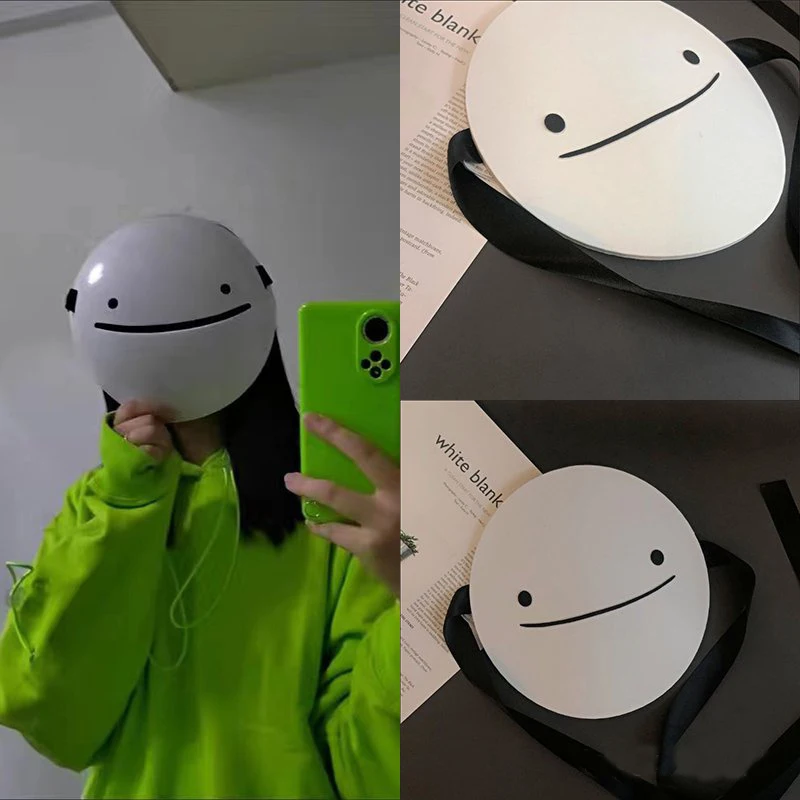 Cartoon Smile Dreams Masks Anime White Helmet Cosplay Masks Halloween ...