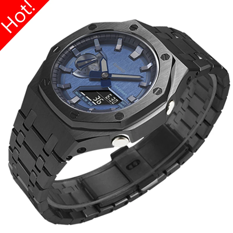 Luxury-Modification-Kit-for-Casioak-Watch-GM-2100-2110-Metal-Stainless ...