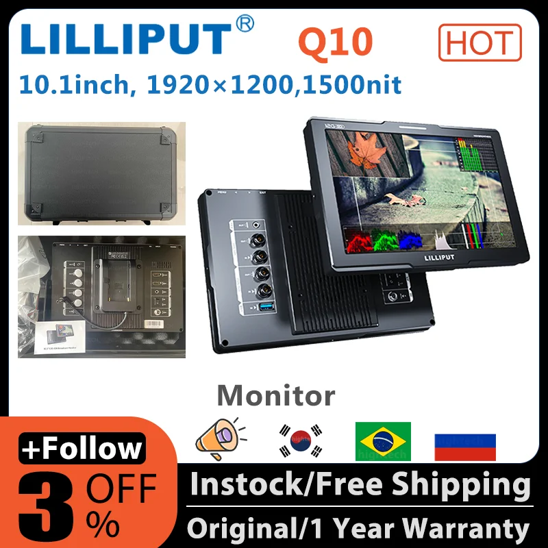 Lilliput Q10 10.1inch 1500nits Hdmi2.0 / 12g-sdi Ultra Brightness On ...