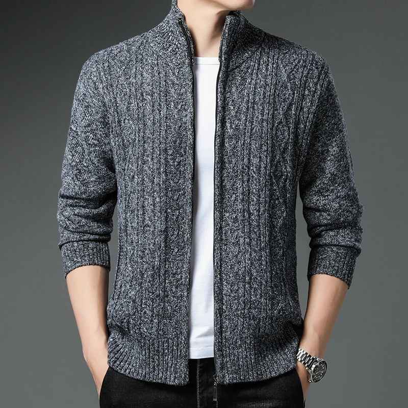 2023-Cardigan-Men-High-Quality-Sweaters-Men-Winter-Thick-Warm-Knitted ...