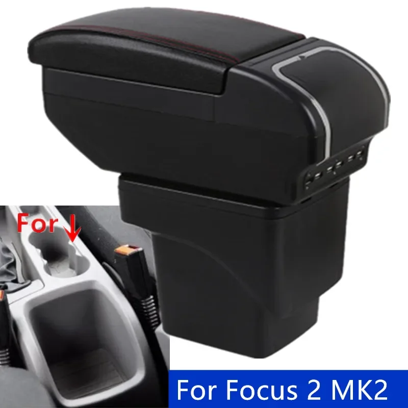 Car-Armrest-Box-For-Ford-Focus-2-Mk2-2005-2011-Rotatable-Center-Centre ...
