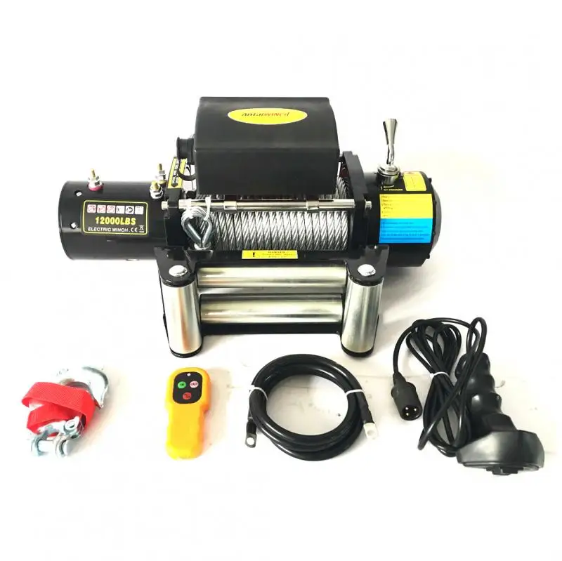 12V 24V 12000LBS Wireless Remote Control Electric Winch Off-Road ...
