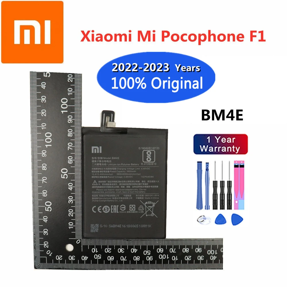 100% 샤오미 MI 포코폰 F1 BM4E 교체용 배터리, 고품질 휴대폰 배터리, 추적 번호, 도구, 4000mAh|휴대폰 ...