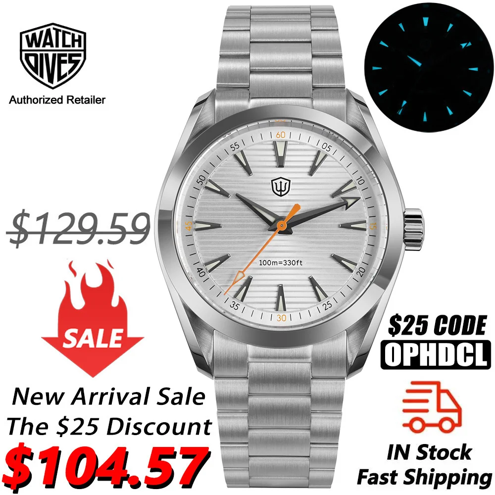 Watchdives-WD0006-Reloj-vintage-VH31-Sweep-Segundo-movimiento-Cristal ...