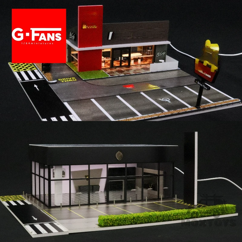 G-FANS-1-64-Led-Light-Diorama-MC-food-burger-shop-Lambo-Center-scene ...