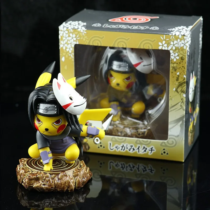 Pokémon Pikachu Cosplay Uchiha Itachi figura de acción juguetes de PVC ...