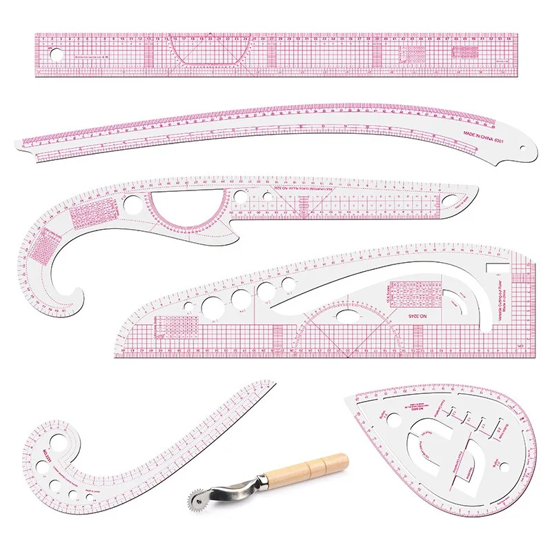 Tailor-Measuring-Ruler-Kit-DIY-Pattern-Sewing-Rulers-Drawing-Quilting ...