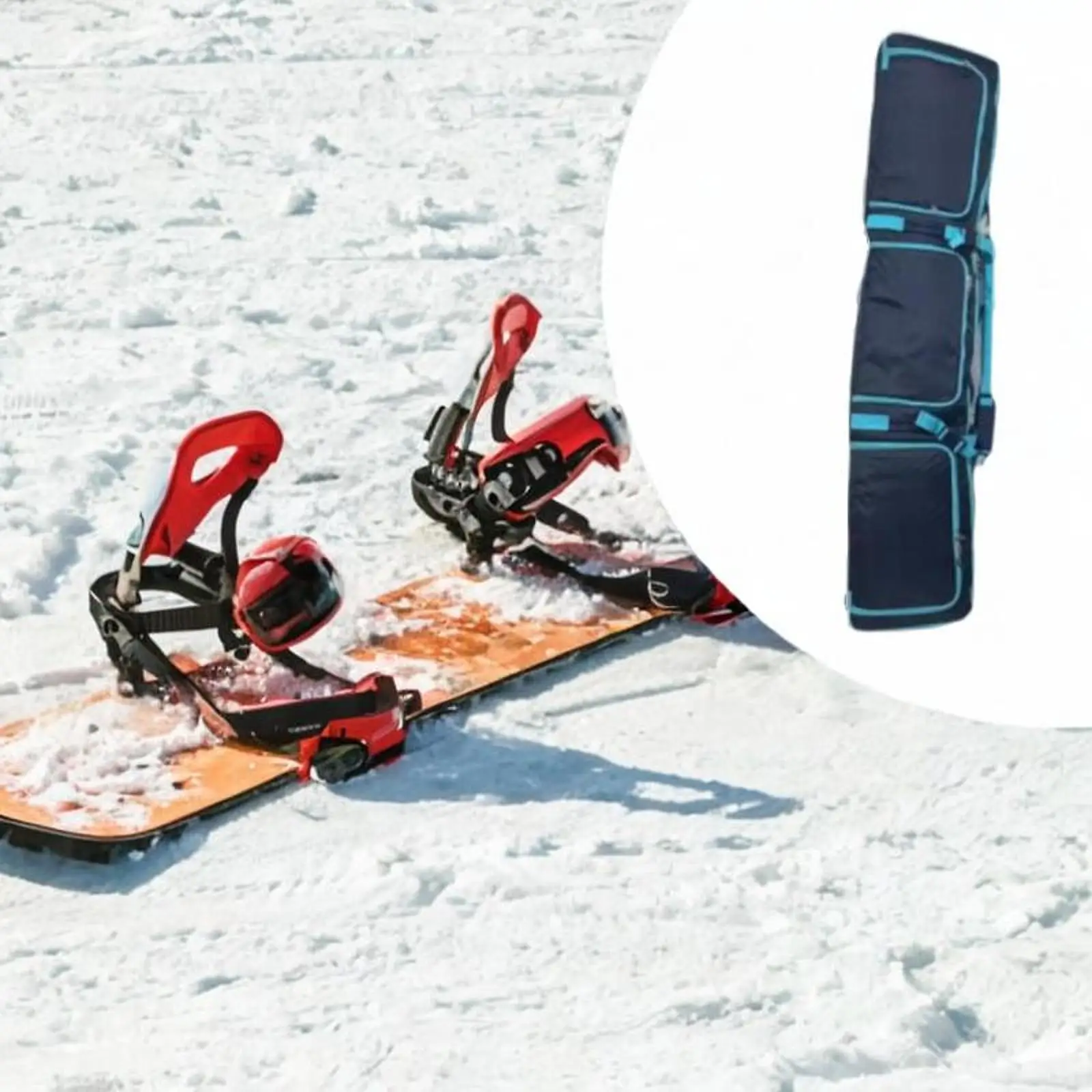 Snowboard Bag Ski Bag with Wheels Skiing Carrying Bag with Top Handle ...