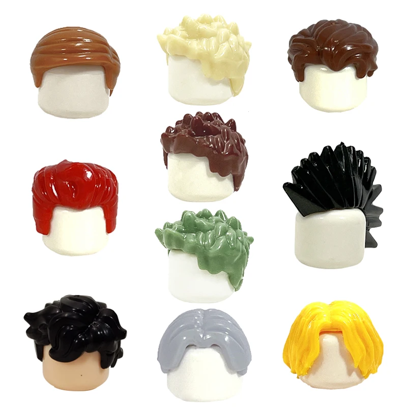 10PCS-SET-KT-Min-Building-Blocks-Girl-s-Curly-Hair-Accessories-Moc ...