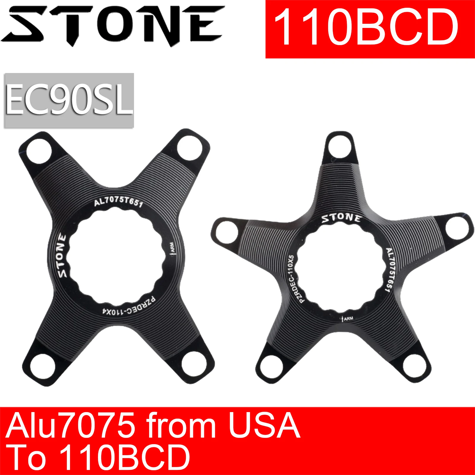 Stone-Chainring-Spider-Adapter-Converter-for-EASTON-EC90SL-To-110BCD-4 ...