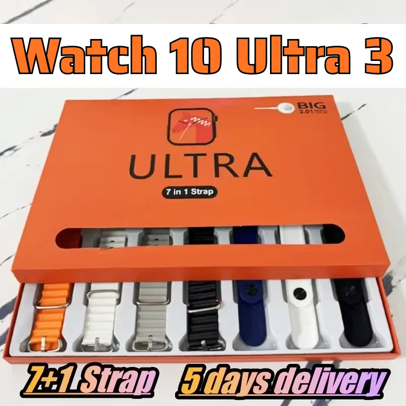 Reloj-inteligente-con-7-correas-pulsera-con-pantalla-Circular-Amoled-2-2HD-ECG-monitoreo-carga ...