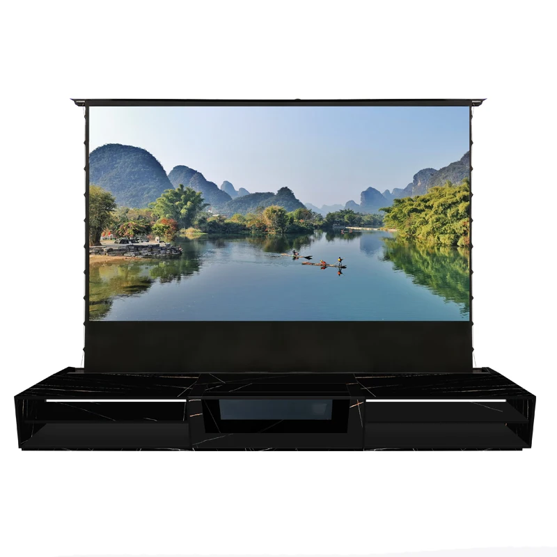 New-XYScreen-Motorized-UST-Laser-Projector-Cabinet-120-Projector-Screen ...