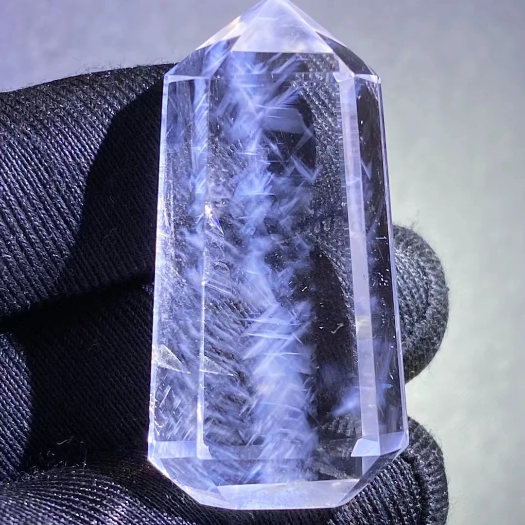 Natural-Blue-Feather-Rutilated-Quartz-Pendant-Water-Drop-37-19-12mm ...