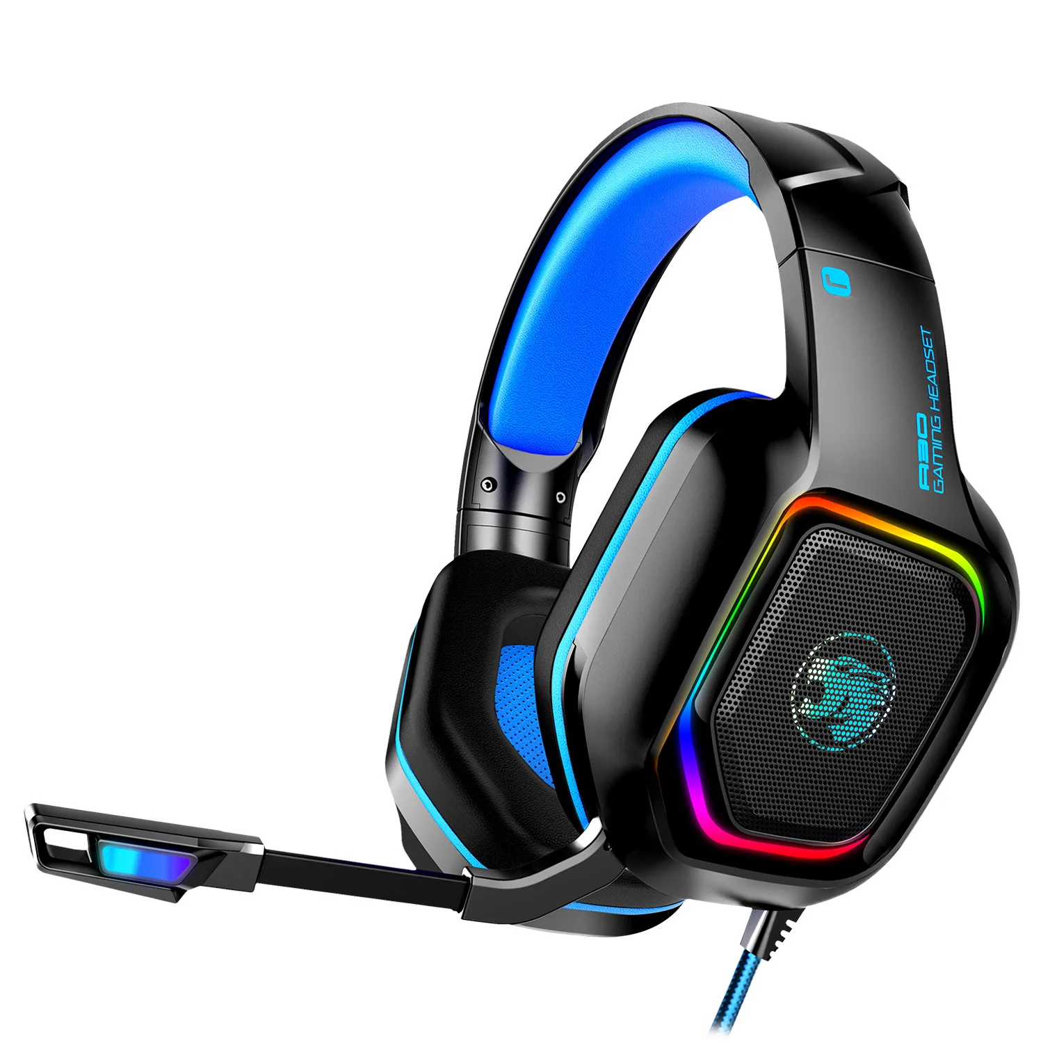 Head-mounted-computer-gaming-headset-bass-lighting-gaming-wired ...