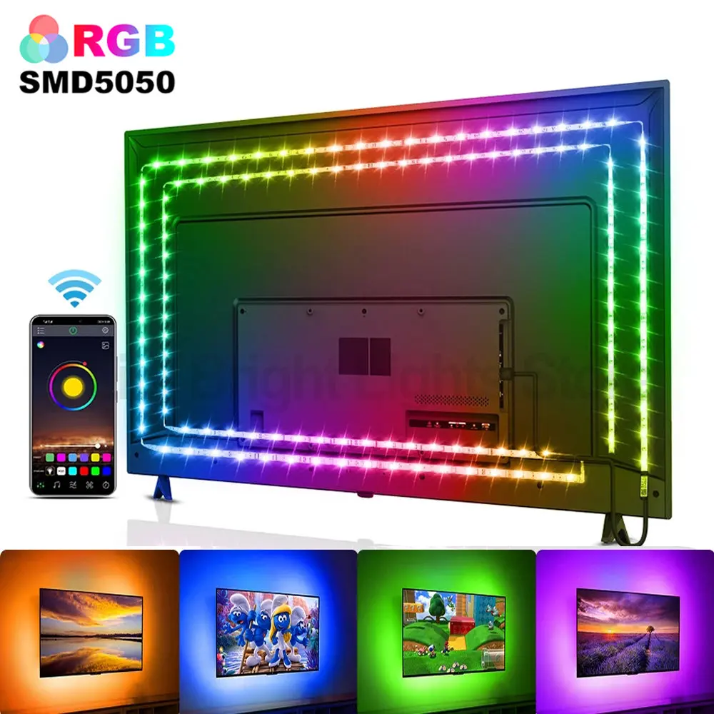 RGB-5050-Led-Strip-Light-Bluetooth-App-5V-USB-Led-Tape-Flexible-Ribbon ...