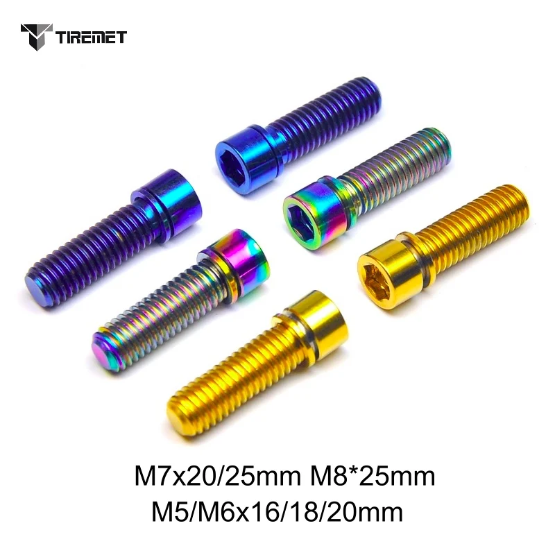 6Pcs-M5-M6-M7-M8-16-20mm-Titanium-Ti-Stem-Bolts-Screws-Fastener-With ...