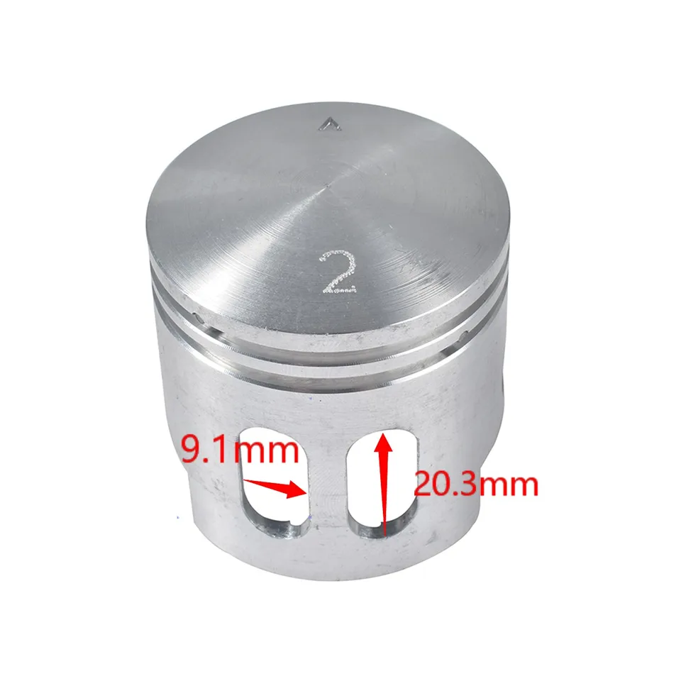 USPEEDA Piston Kit For 66cc 80cc Motorized Bicycle 2 Stroke Engine GT5 ...