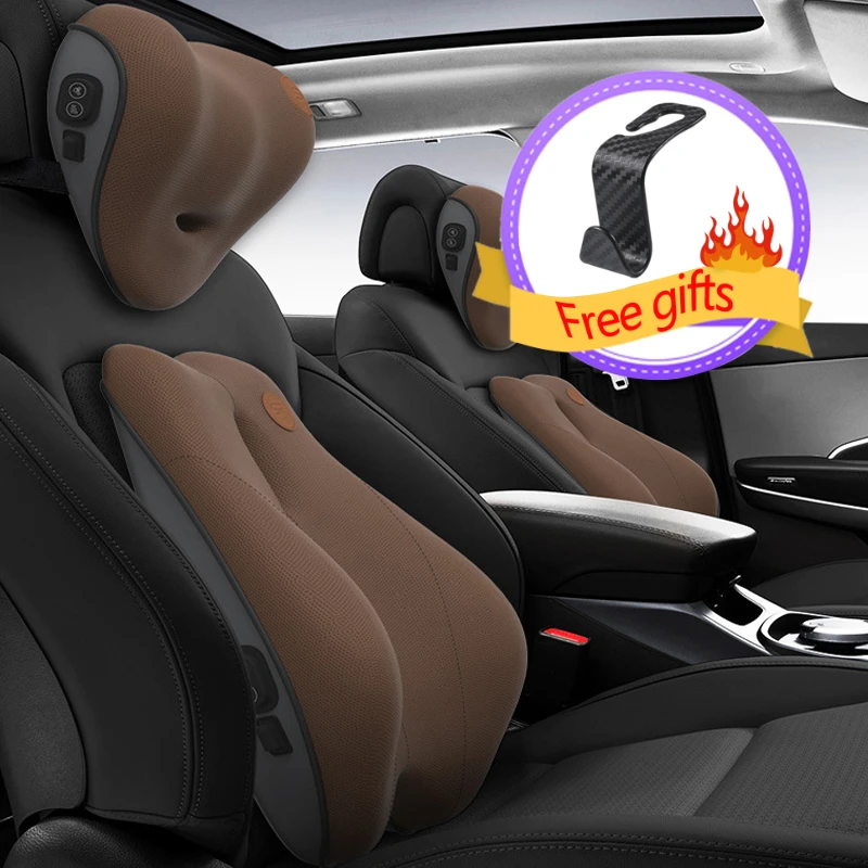 Car Massage Neck Support Pillow Office Seat Back Support Headrest ...