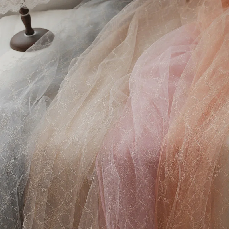 Lace Embroidery Fabric Jacquard By The Meter for Dresses Clothing ...