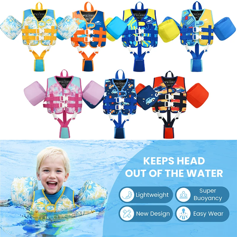 Toddler-Floaties-Swim-Vest-for-Kids-Swim-Pool-Float-Jacket-for-Girls ...