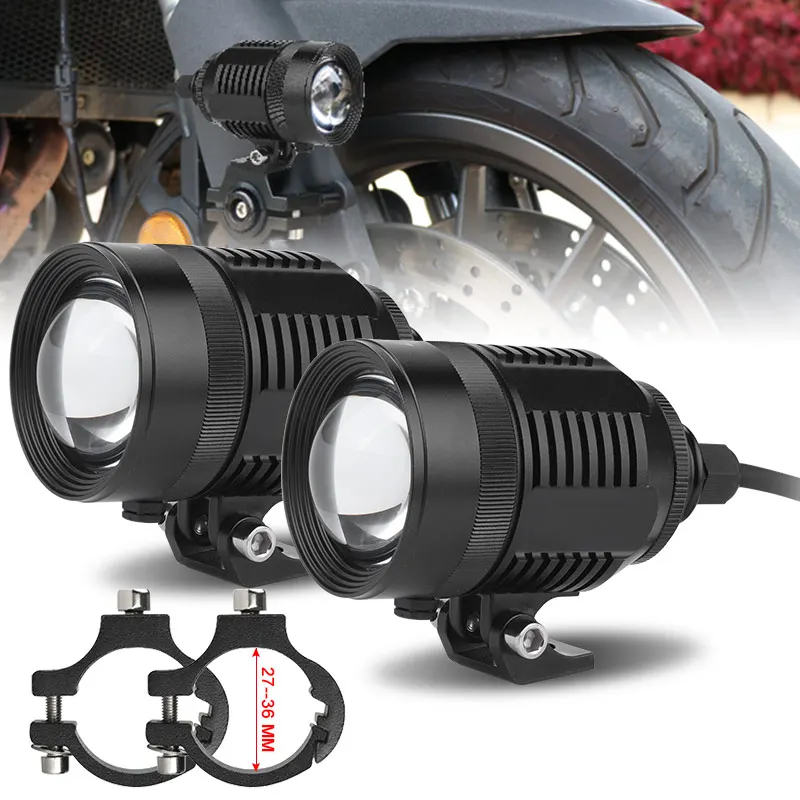 Motorcycle-LED-External-Spotlight-6000K-Headlamp-12V-24V-36V-Light-With ...