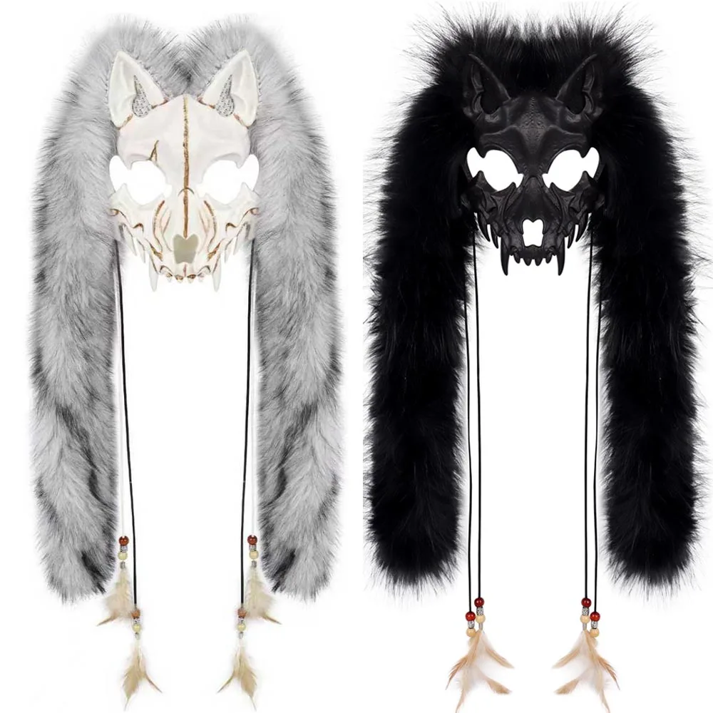 Furry Kig Beast Wolf Head Mask Cosplay Kigurumi Animal Skull Fox Masks ...