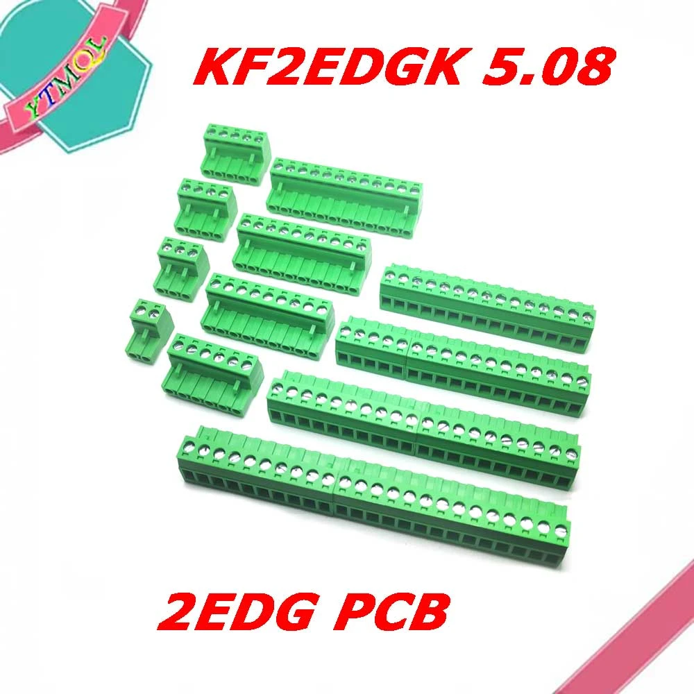 20pcs Kf2edgk 5.08 2edg Pcb 2pin /3p/4p/5p/6p/7p/8p/9p/10p/12p/13p/14p ...