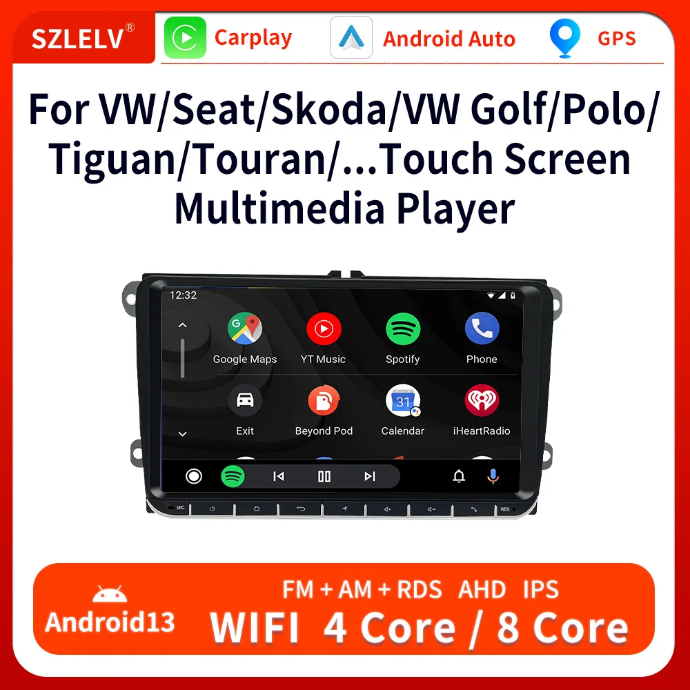 9-Inch-Carplay-Android-Auto-Navigation-Radio-for-VW-Volkswagen-Polo ...