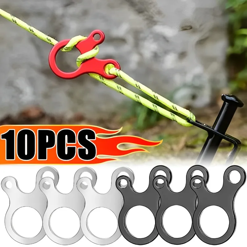 5-10pcs-Tent-Wind-Rope-Buckle-3-Hole-Outdoor-Camping-Aluminium-Alloy ...