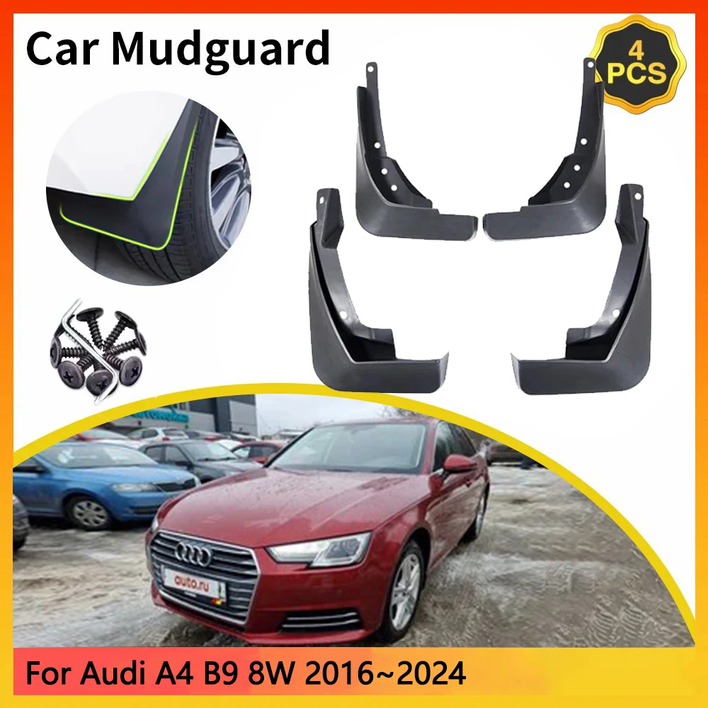 For Audi A4 B9 8W 2016~2024 2017 2018 2019 2020 2021 2022 Car Mudguards ...